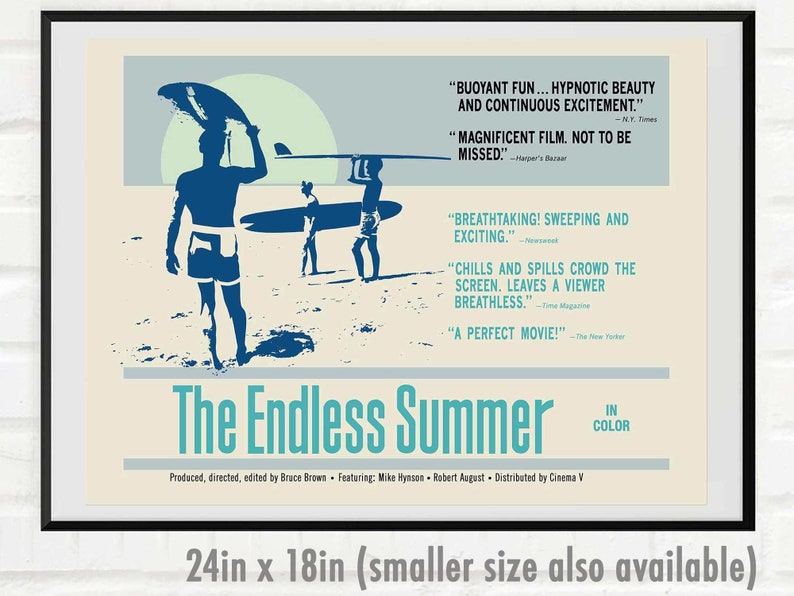 The Endless Summer Movie Poster Art Print 1966 Surfing Movie - Etsy
