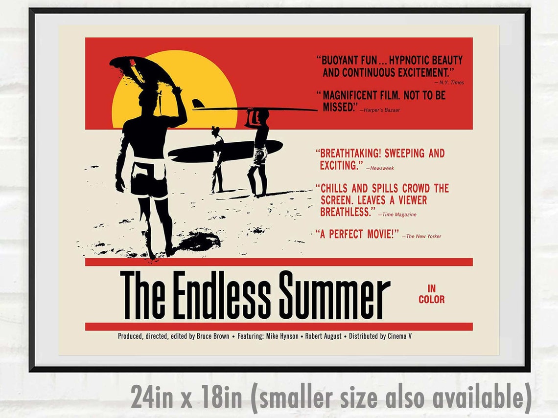 The Endless Summer Movie Poster Art Print 1966 Surfing Movie - Etsy