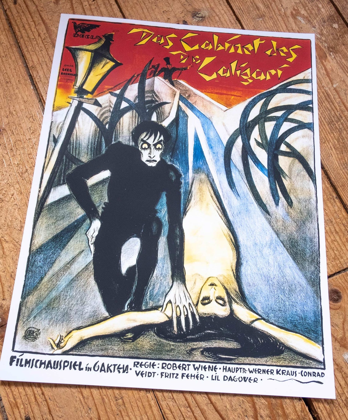 The Cabinet of Dr Caligari Movie Poster Art Print, 1920, German ...