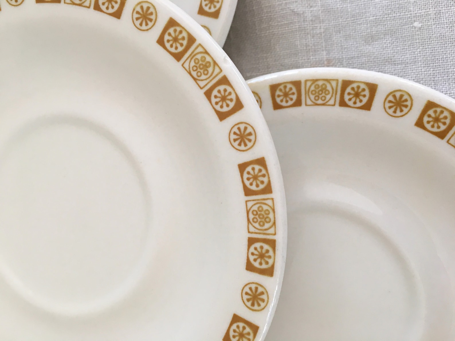Buffalo China Restaurant Ware Set of Retro Plates Atomic Gold - Etsy