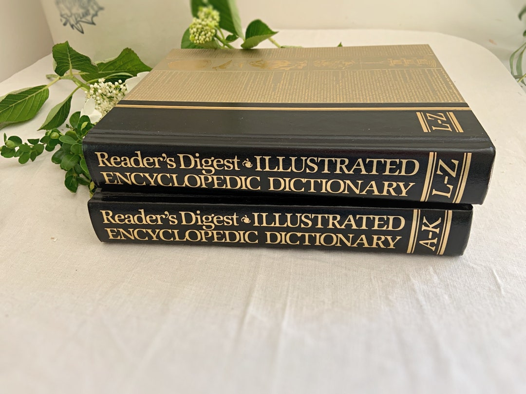 Readers Digest Illustrated Encyclopedic Dictionary, Two Volume Set - Etsy