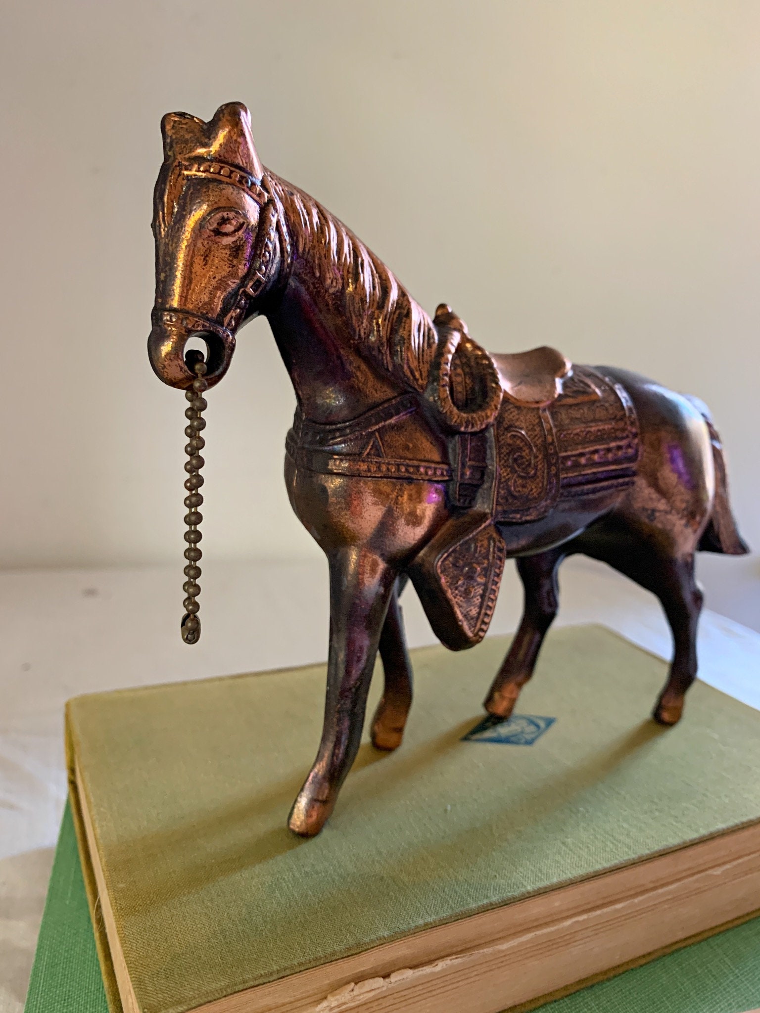 Molded Copper Horse Figurine