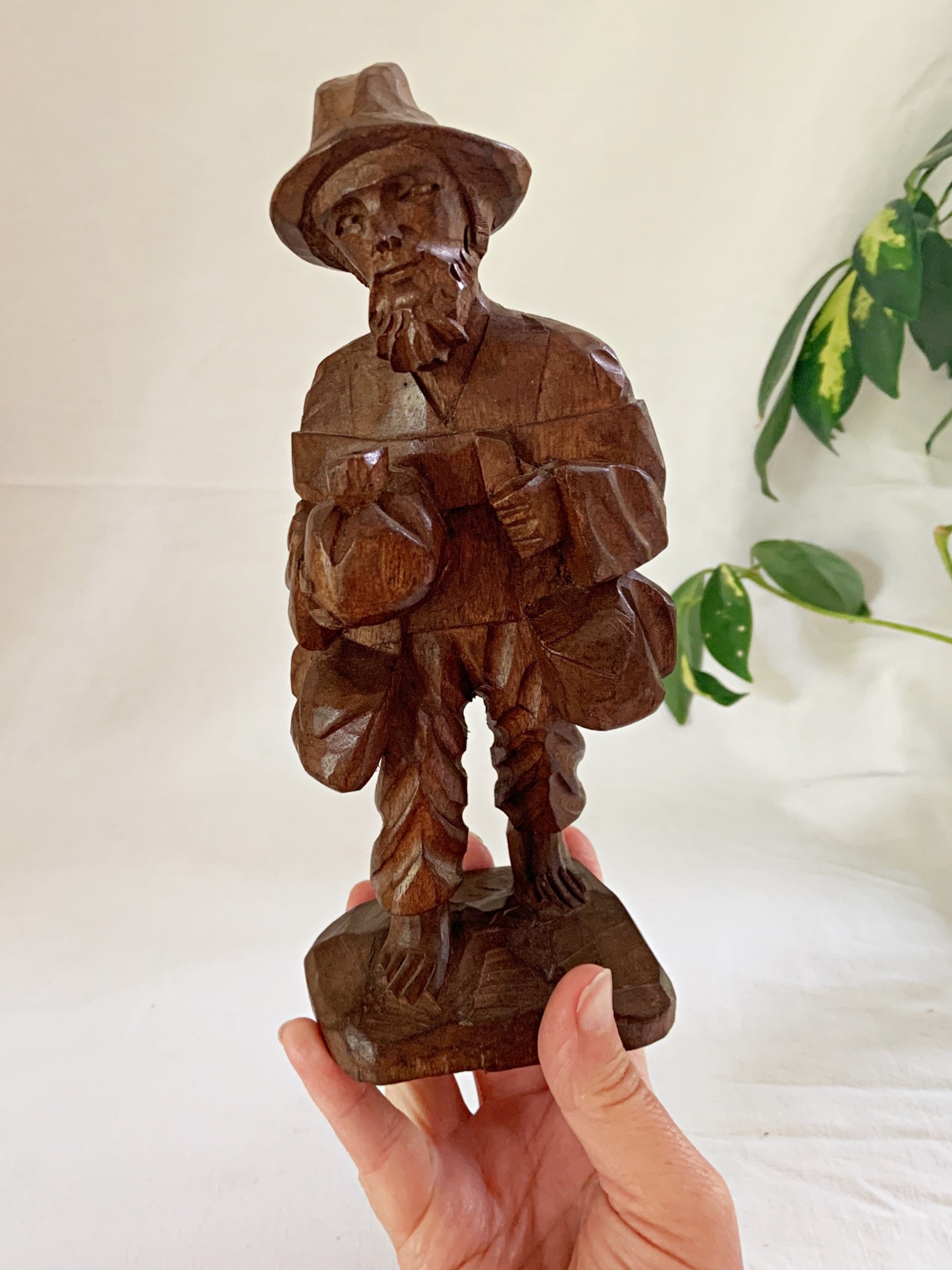 Wood Carving Statue Made in Ecuador, Man Figurine - Etsy
