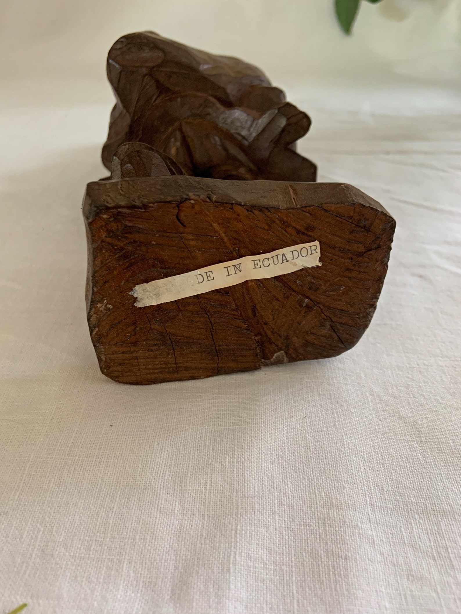 Wood Carving Statue Made in Ecuador, Man Figurine - Etsy