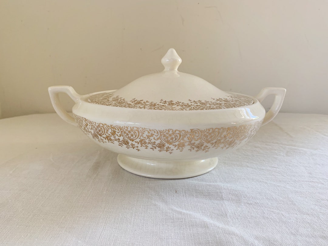 Gold Filigree Covered Serving Bowl, Stetson 22 KT Gold - Etsy