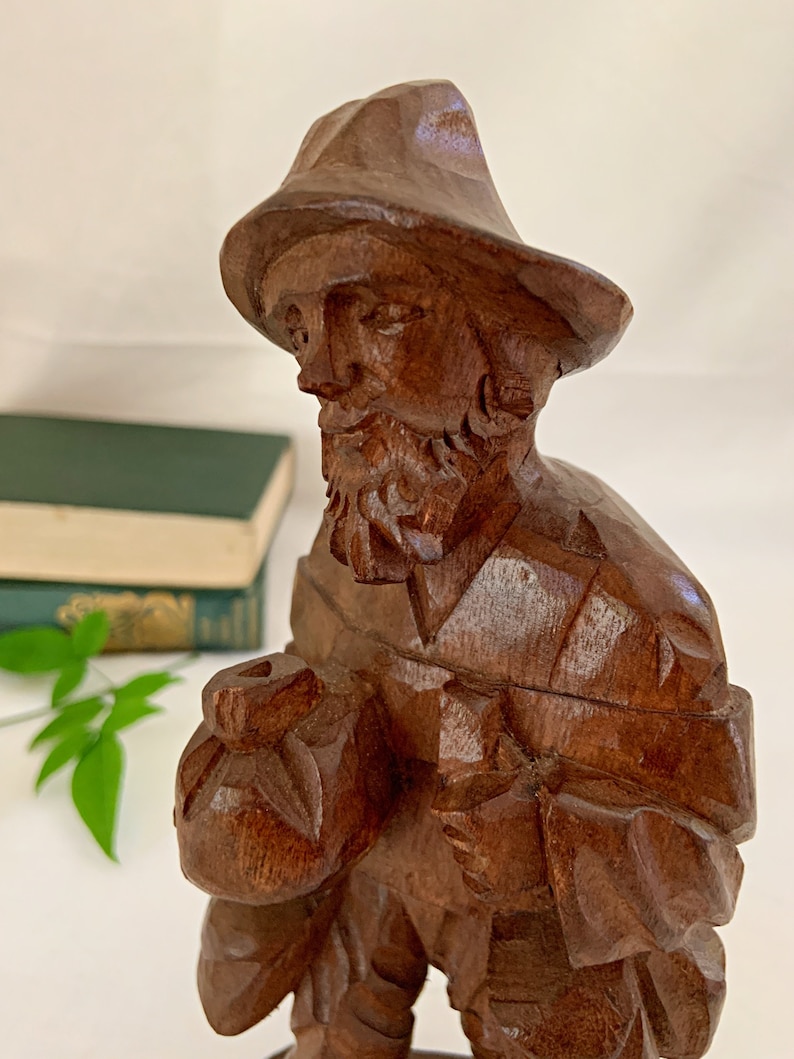 Wood Carving Statue Made in Ecuador, Man Figurine - Etsy