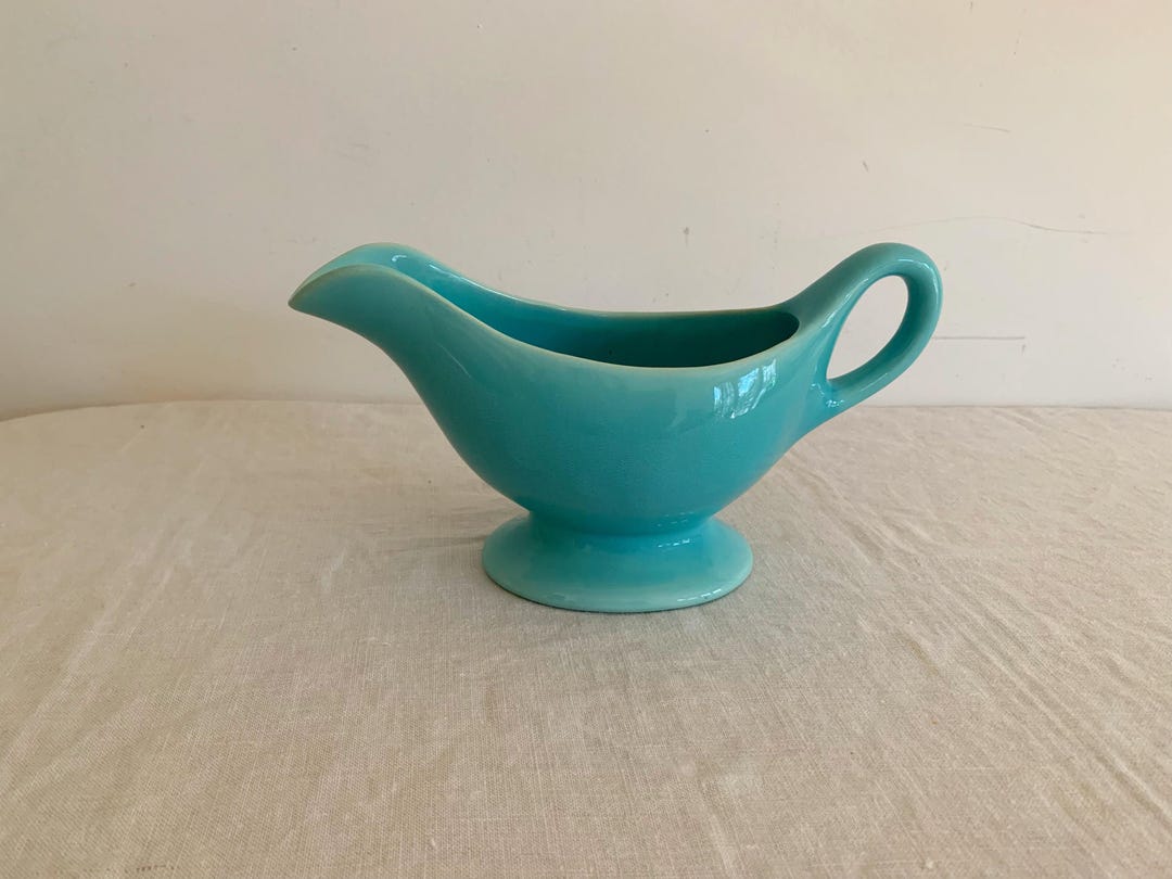 El Patio Turquoise Blue Gravy Boat 1930s Gladding Mcbean - Etsy