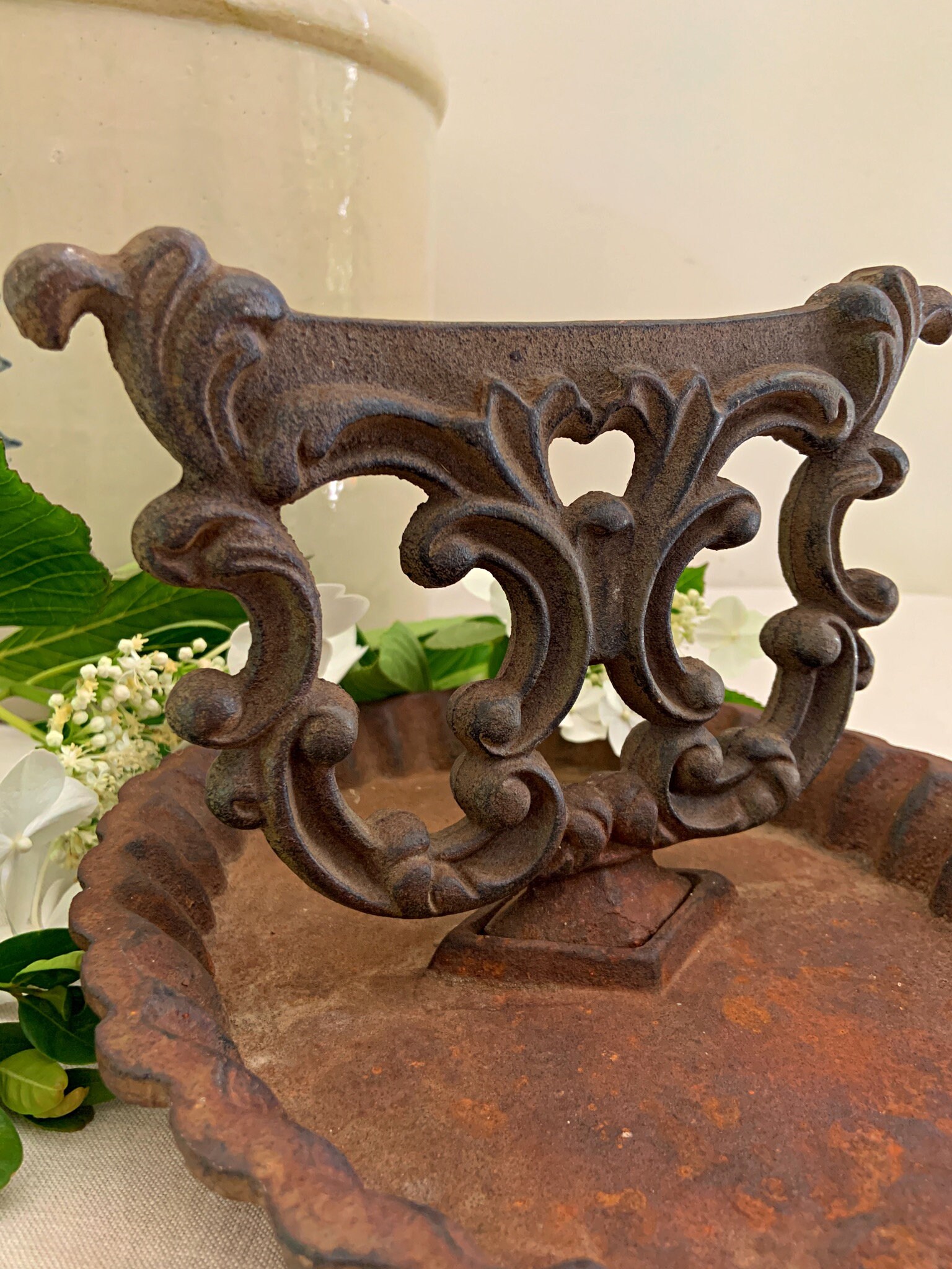 Rusty Cast Iron Antique Boot Scraper With Mud Pan - Etsy