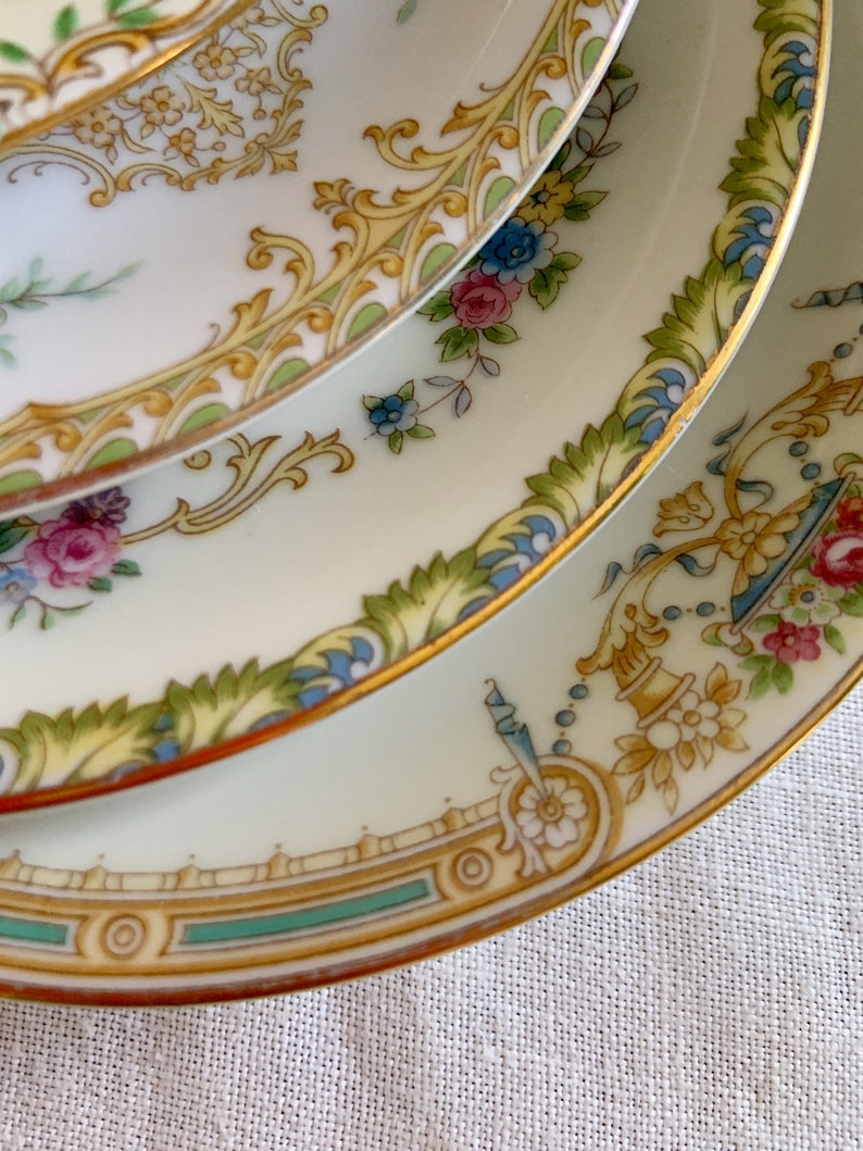 Mismatched Set of Saucers Noritake Morimura China | Etsy