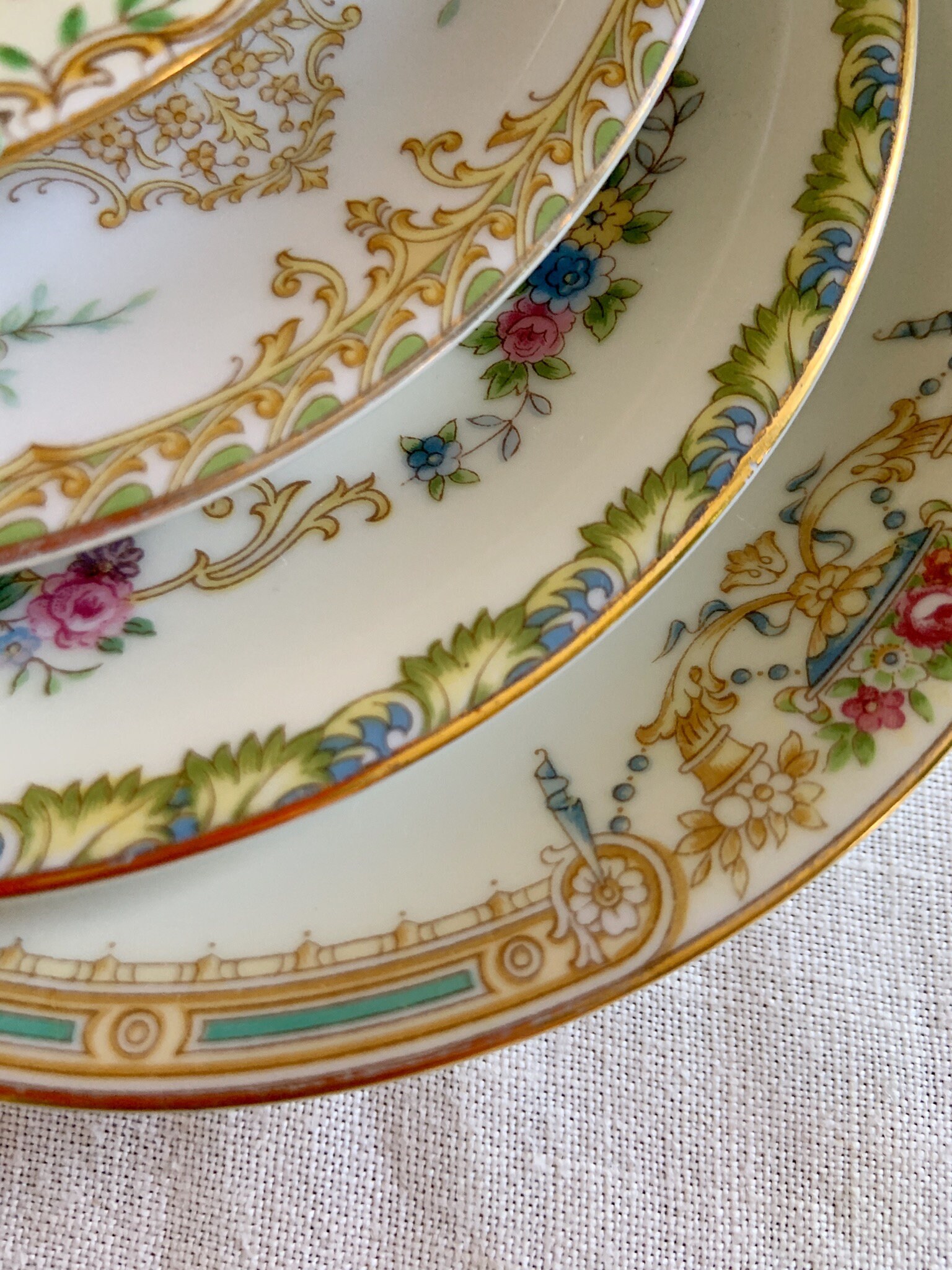 Mismatched Set of Saucers Noritake Morimura China | Etsy