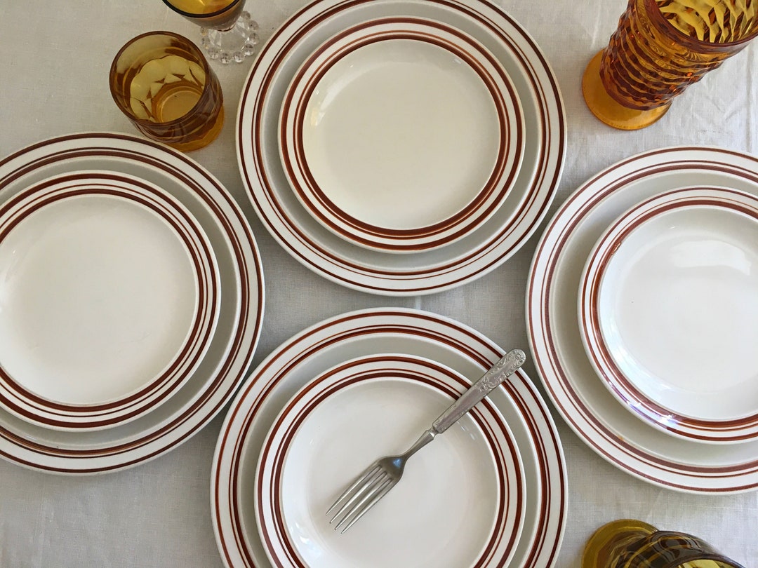Fairwinds Brown Stoneware Dinnerware Set, 8 Piece - Etsy