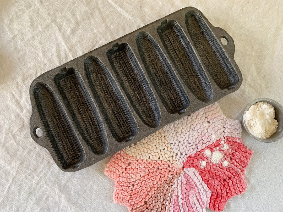 Cast Iron Corn Shaped Cornbread Baking Pan - Etsy