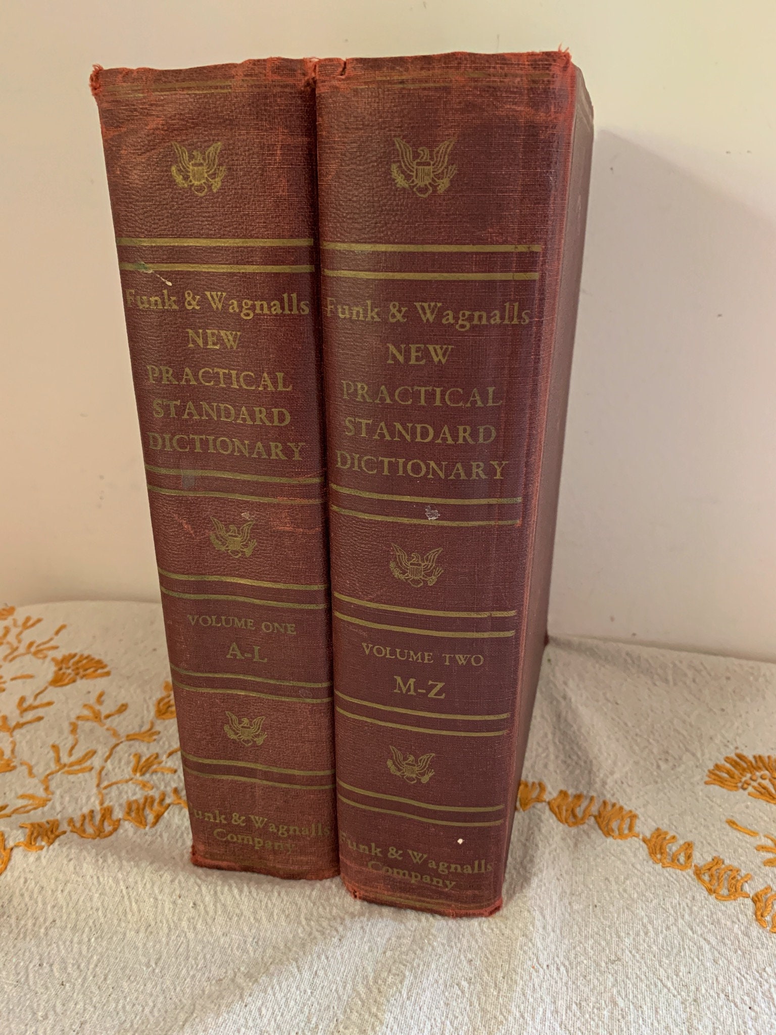Huge Two Volume Dictionary Set 1949 Funk and Wagnalls New - Etsy