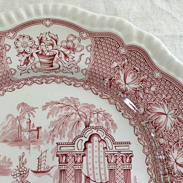 Red Transferware - Etsy