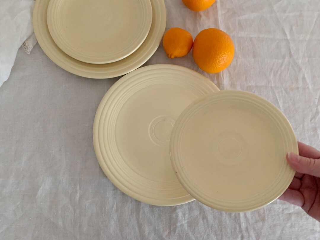 Old Ivory Fiestaware Plates Assortment - Etsy