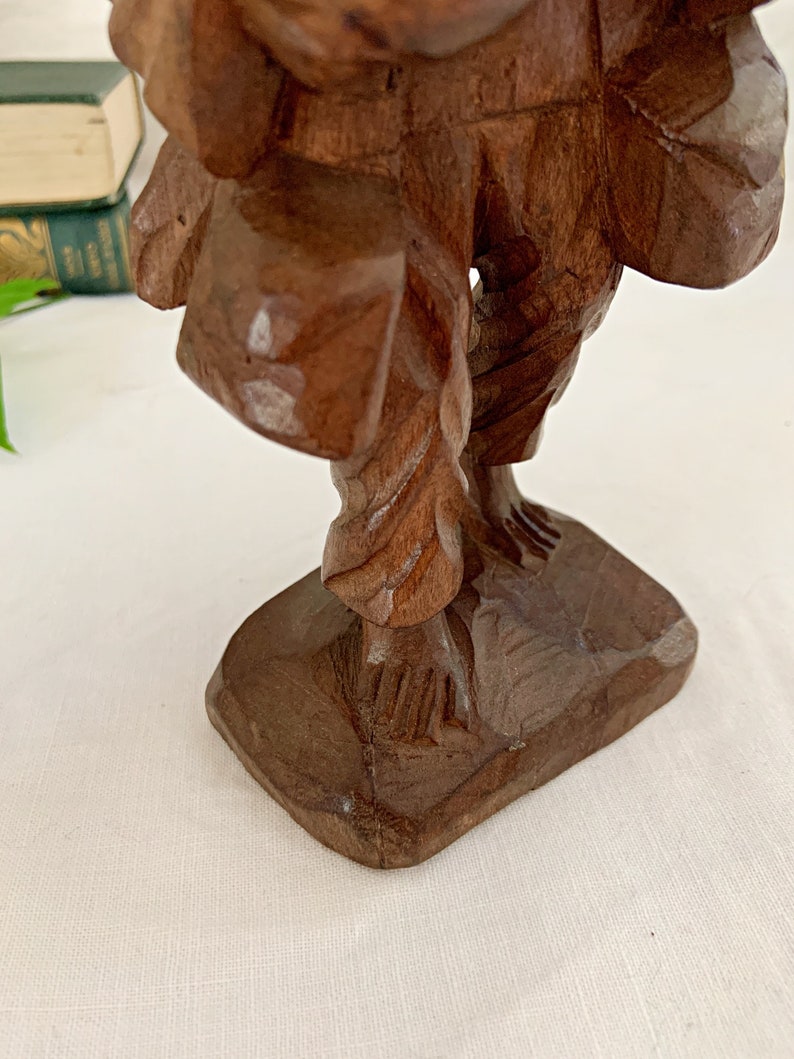 Wood Carving Statue Made in Ecuador, Man Figurine - Etsy