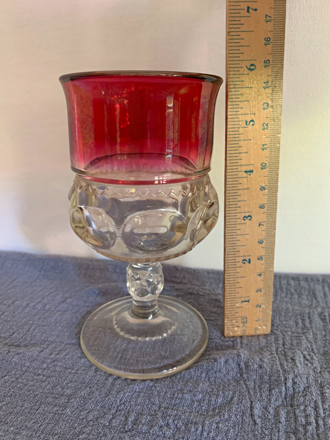 Kings Crown Ruby Flashed Water Goblets Set of 4 - Etsy
