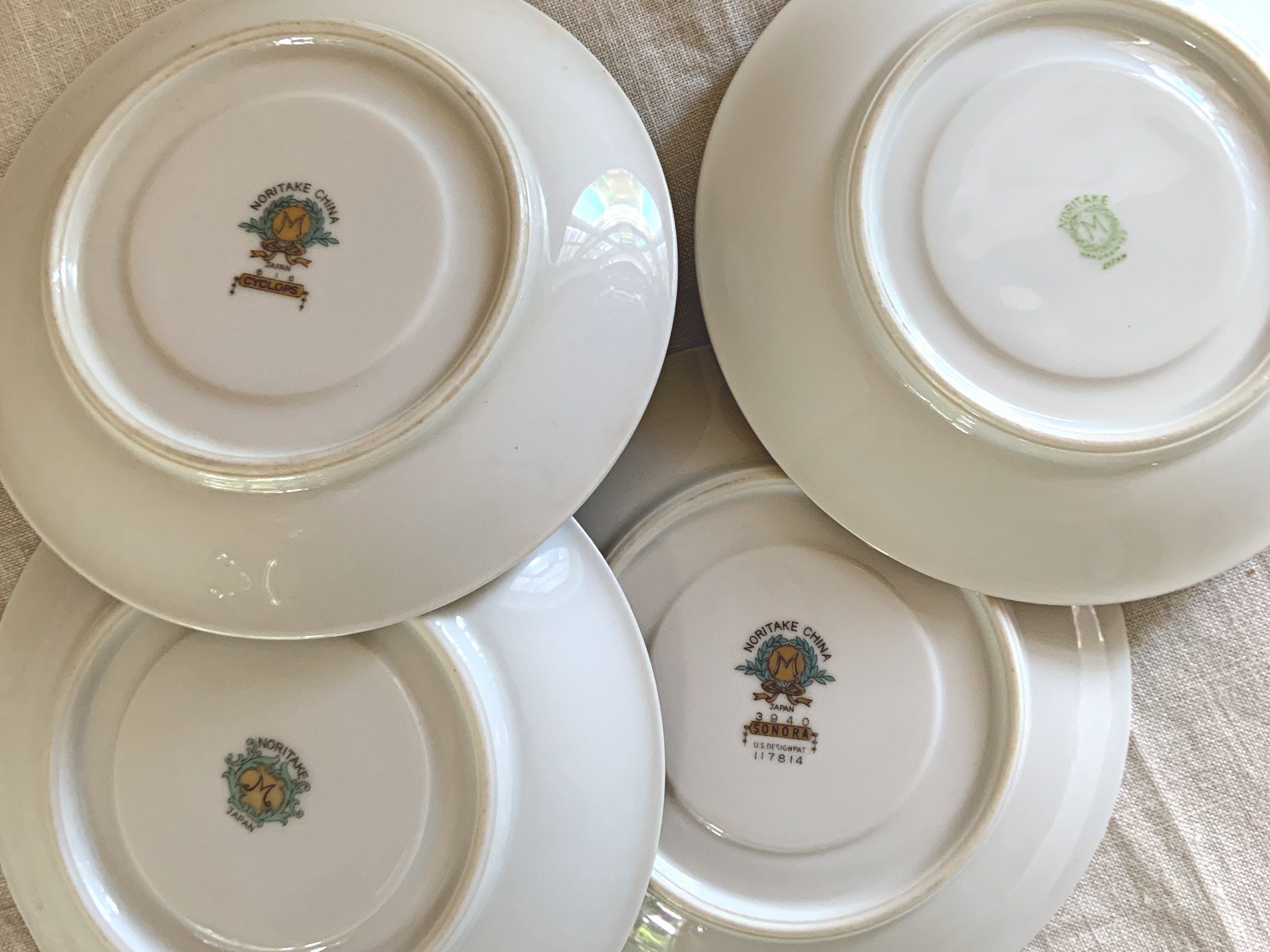 Mismatched Set of Saucers Noritake Morimura China | Etsy