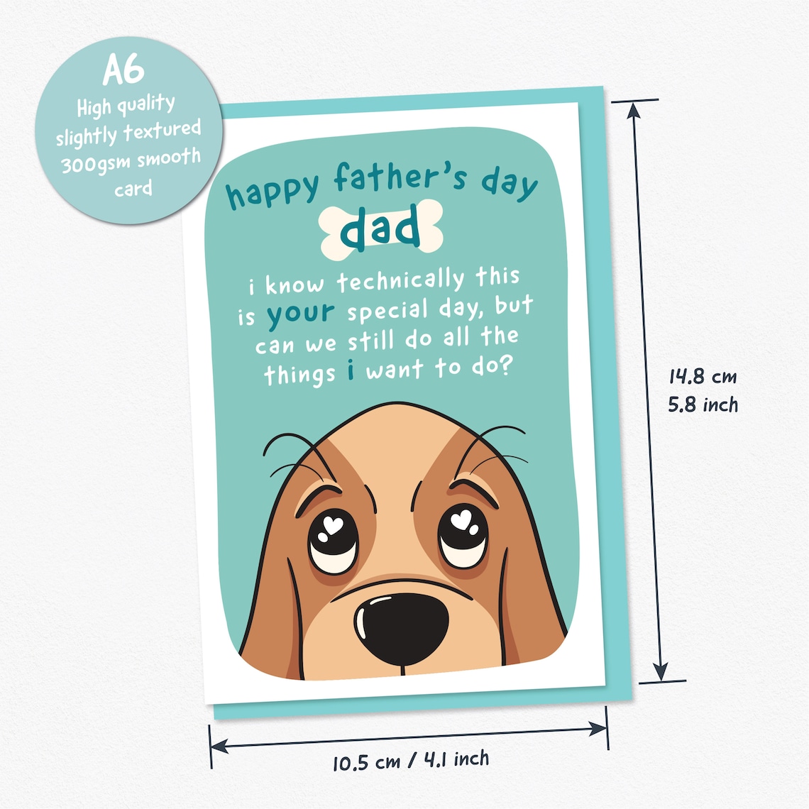 Father's Day Card From the Dog Dog Dad Card Cute - Etsy