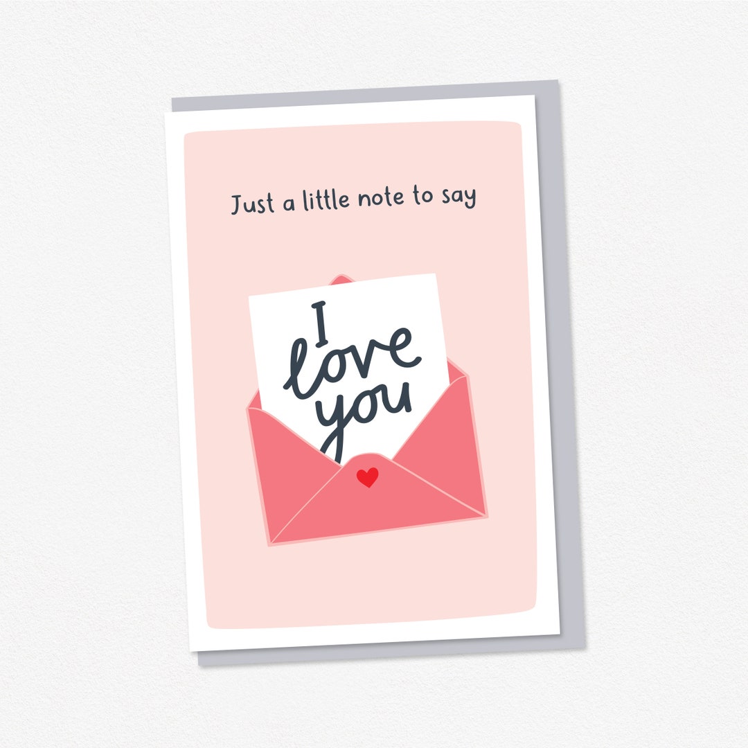 I Love You Cute Valentines Card for Her for Him - Etsy