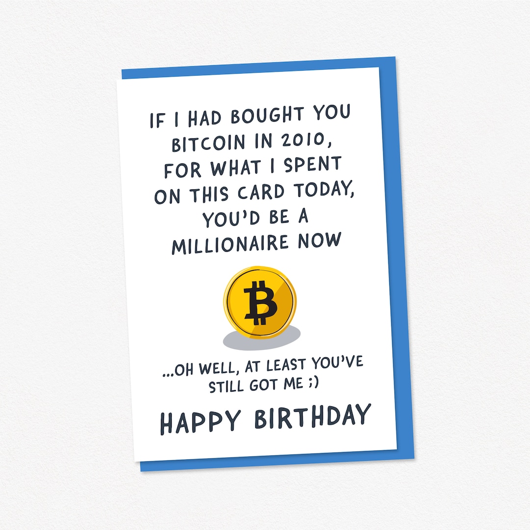 Funny Bitcoin Birthday Card - Etsy