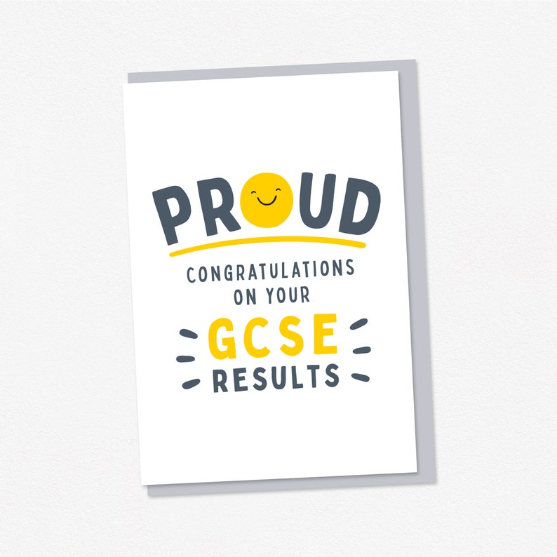 GCSE Results Card Personalised GCSE Congratulations Card Exam ...