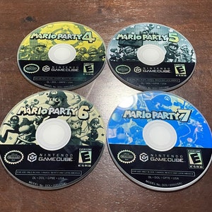Mario Party Gamecube Disc Coasters - Tempered Glass- Mario Party 4 ...