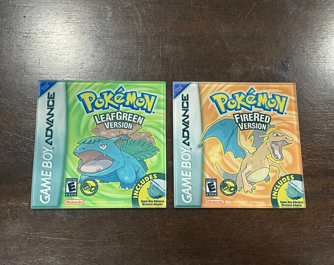 Pokemon Fire Red and Leaf Green Glass Coasters - Third Generation ...