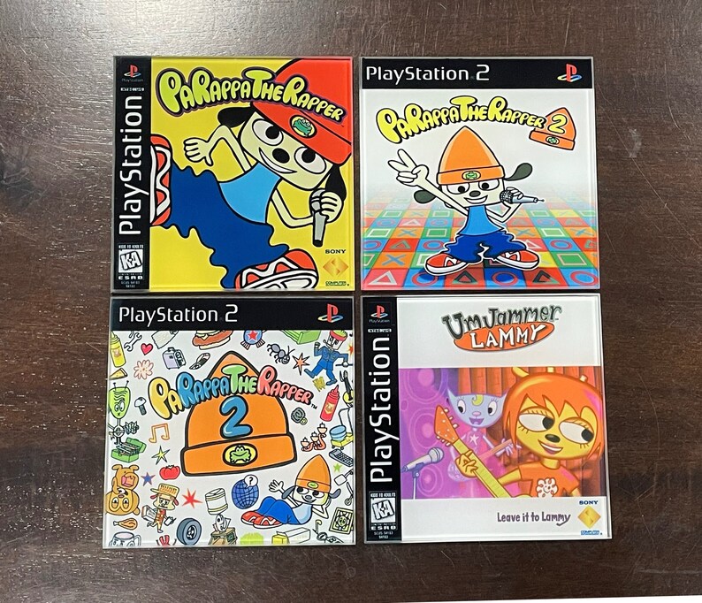 Parappa the Rapper Glass Coasters - Playstation 1 - Playstation 2 ...