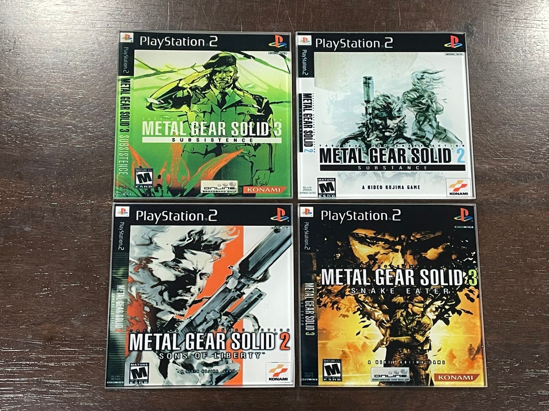 Metal Gear Solid PS2 Glass Coasters - Snake Eater | Substance ...