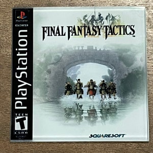 Final Fantasy Playstation PS1 Glass Drinking Coaster Set | Box Cover ...