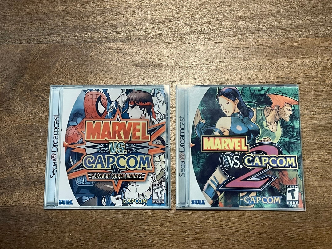 Marvel Vs Capcom Video Game Glass Coasters - Sega Dreamcast Gift for ...