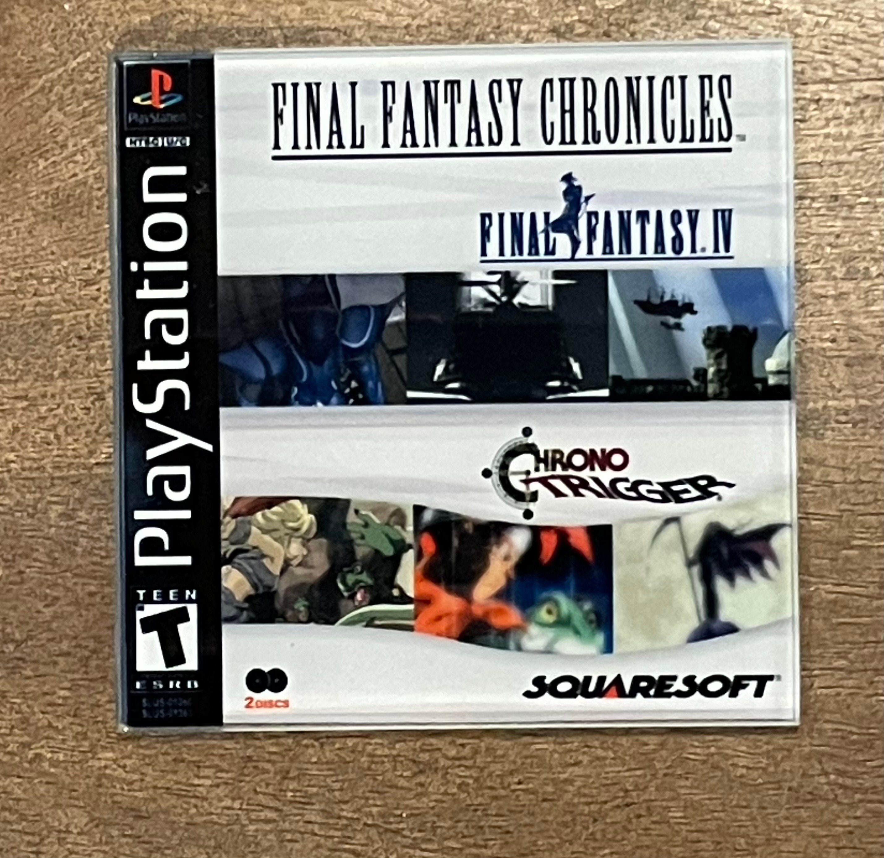 Final Fantasy Playstation PS1 Glass Drinking Coaster Set | Box Cover ...
