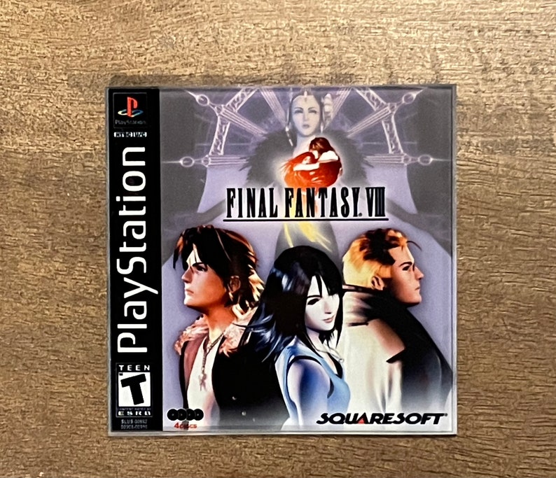 Final Fantasy Playstation PS1 Glass Drinking Coaster Set | Box Cover ...