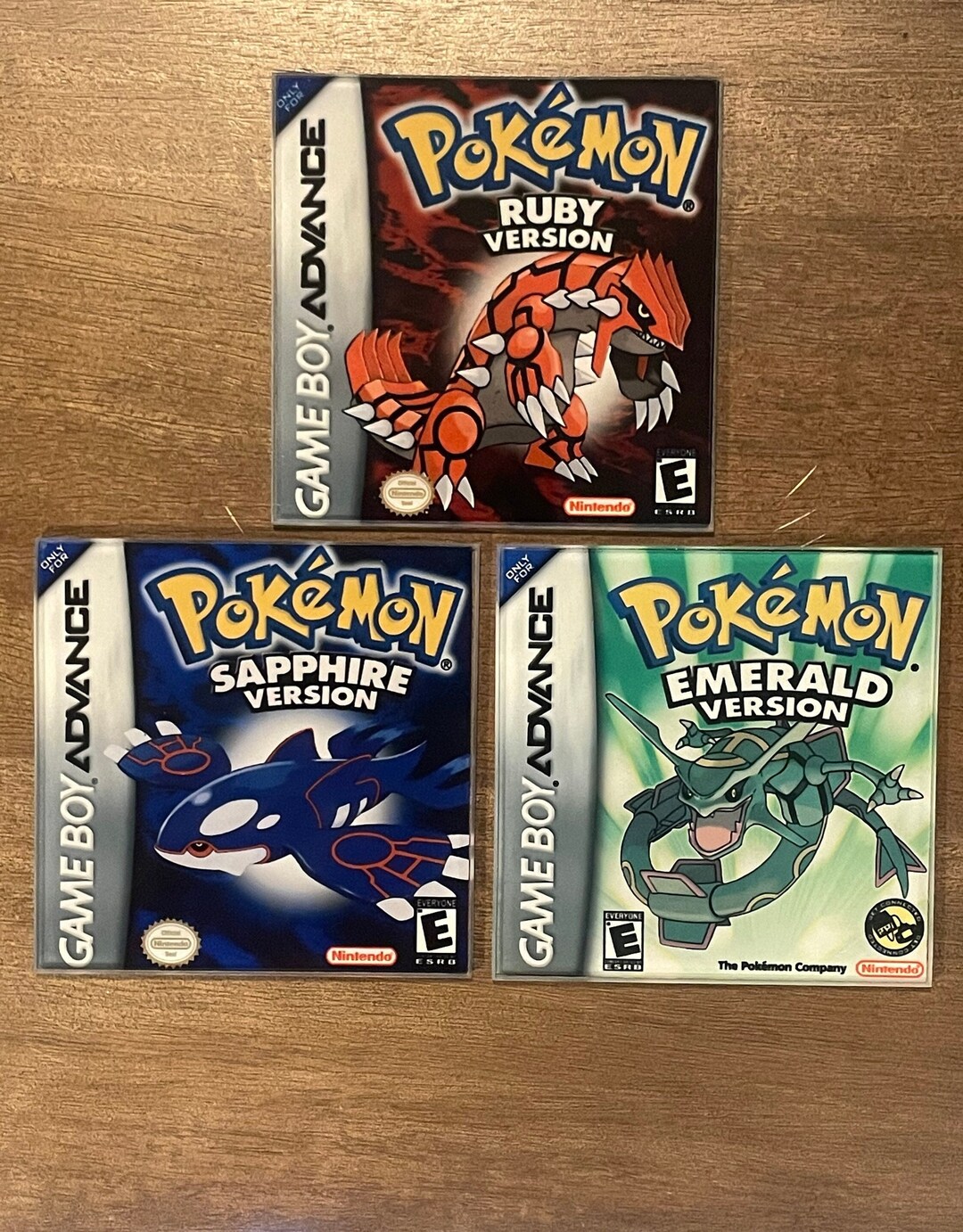 Pokémon Third Generation Glass Coasters - Ruby, Sapphire, Emerald ...