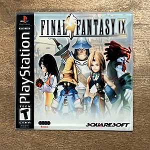 Final Fantasy Playstation PS1 Glass Drinking Coaster Set | Box Cover ...