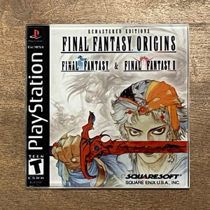 Final Fantasy Playstation PS1 Glass Drinking Coaster Set | Box Cover ...