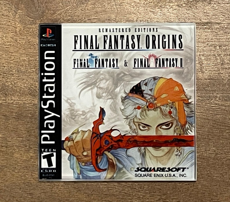Final Fantasy Playstation PS1 Glass Drinking Coaster Set | Box Cover ...