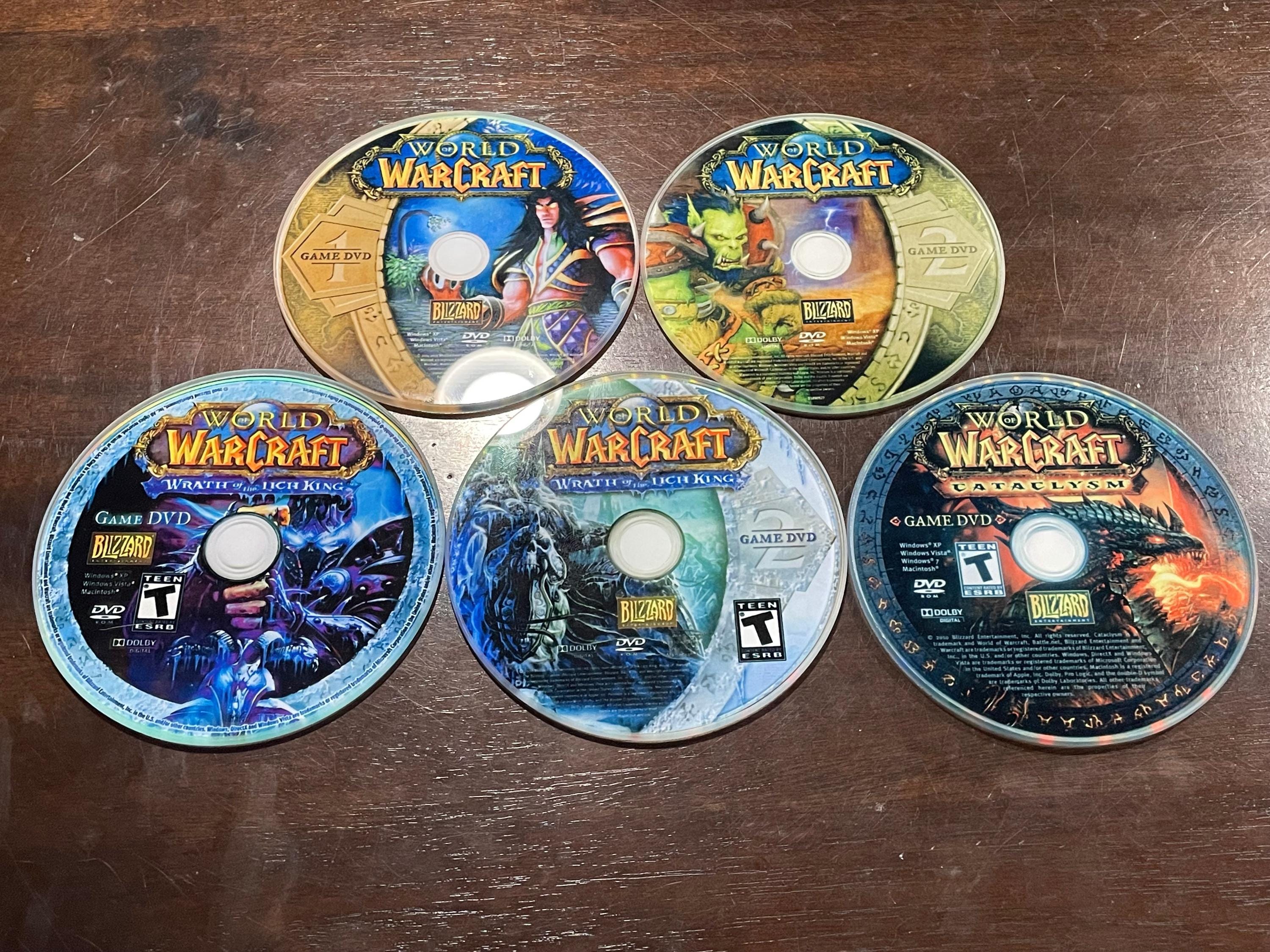 World of Warcraft Game Disc Glass Coasters - Gaming Coasters - PC ...
