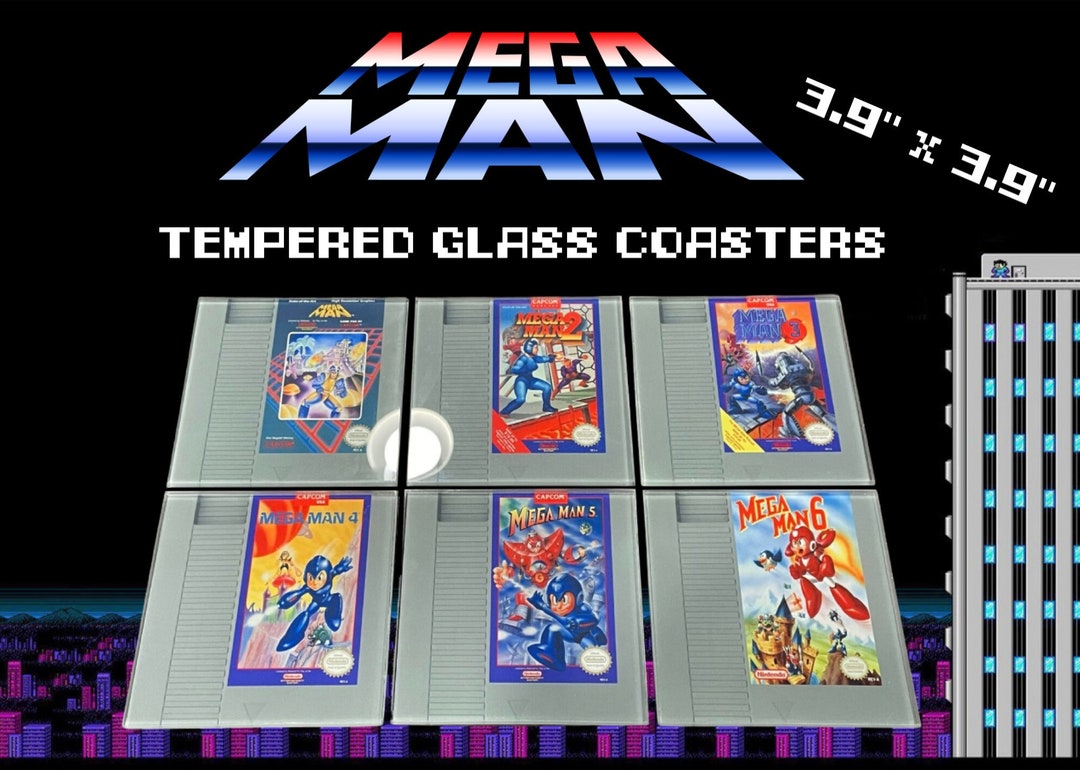 Mega Man Coaster Set- Nintendo Entertainment System - NES - Mega Man ...