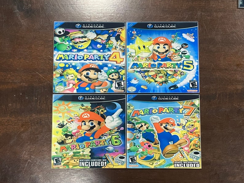 Mario Party 4, 5, 6, and 7 Square Glass Coasters - Nintendo Gamecube ...