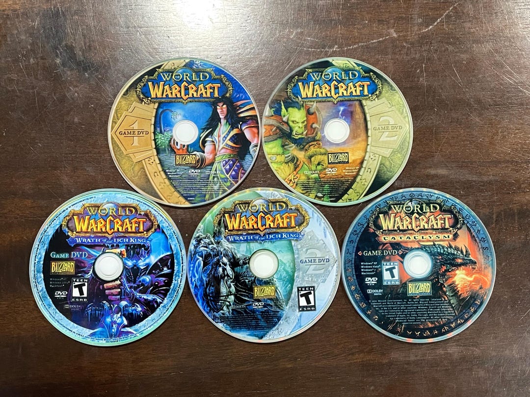 World of Warcraft Game Disc Glass Coasters - Gaming Coasters - PC ...
