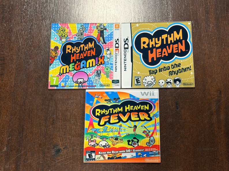 Rhythm Heaven Glass Coasters • DS, 3DS & Wii Box Art Coaster Set ...
