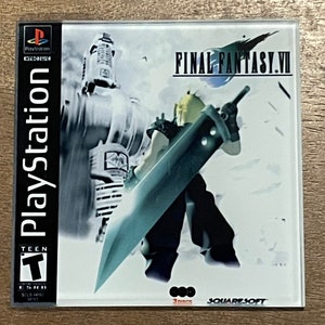 Final Fantasy Playstation PS1 Glass Drinking Coaster Set | Box Cover ...