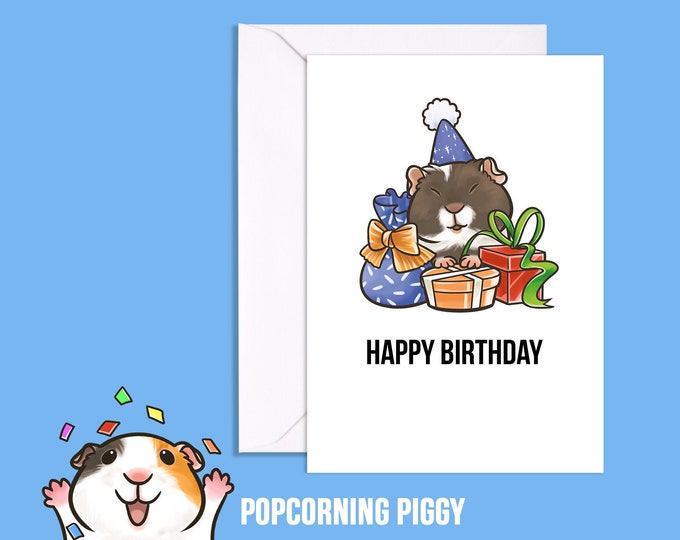 Cute Animal Birthday Card - A6 - Blank Inside for Your Own Personalised ...