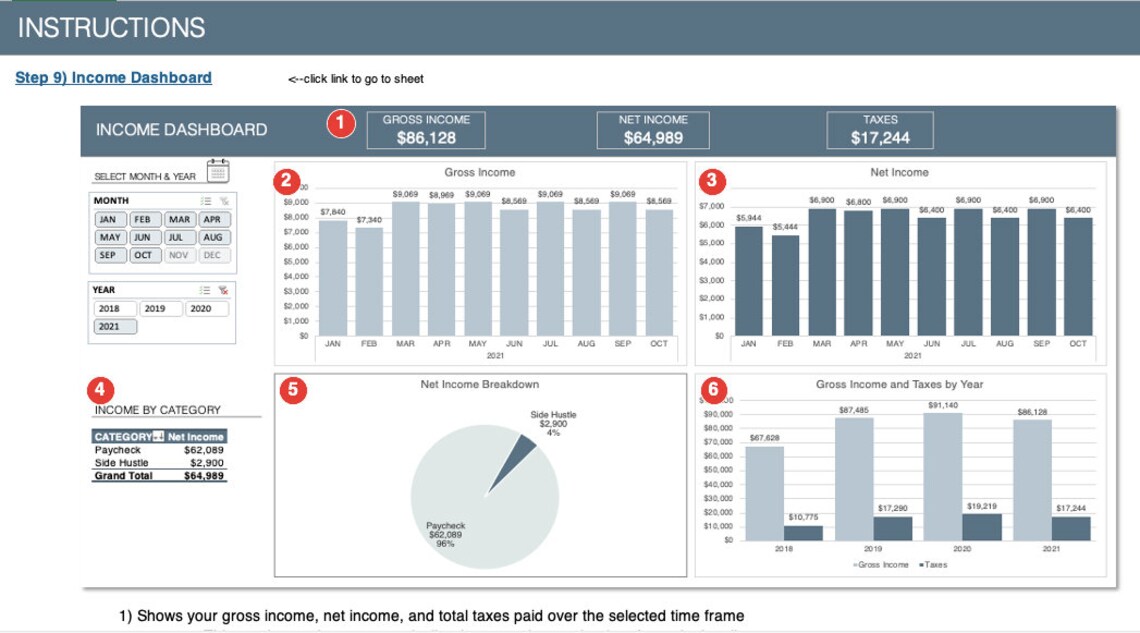 Ultimate Financial Wealth Building Tool Dashboard Expense, Income ...