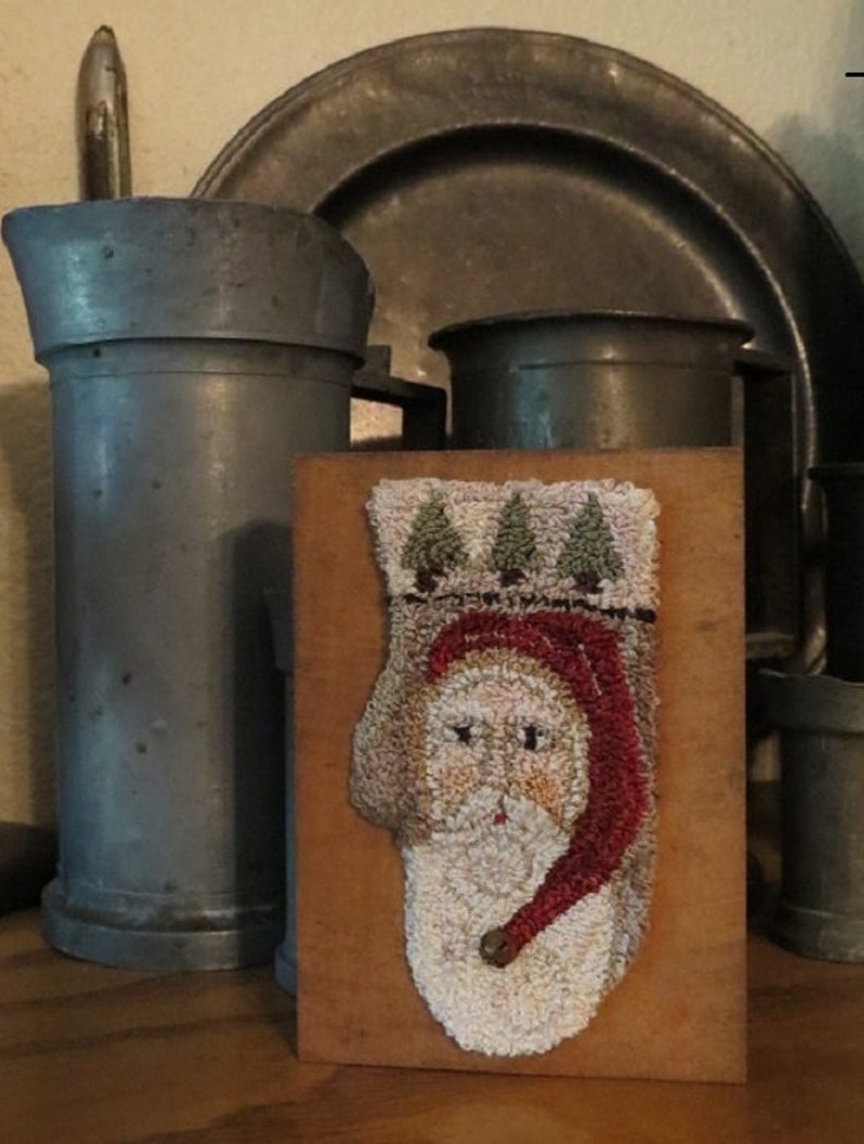 Punch Needle Pattern santa Mitten - Etsy