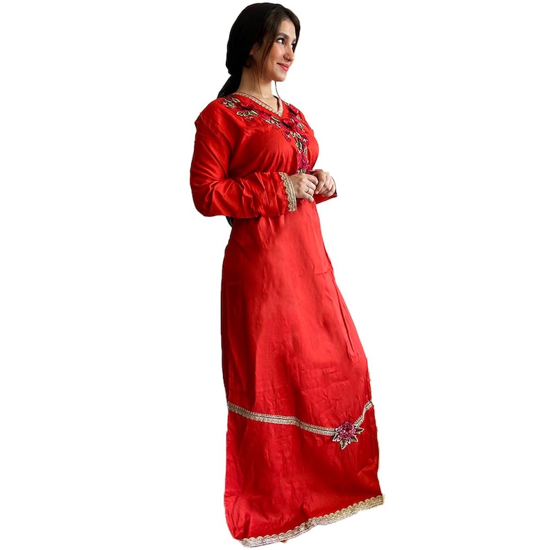 Islamic Egyptian Cotton Arabic Abaya Galabeya Jilbab Dress Muslim ...