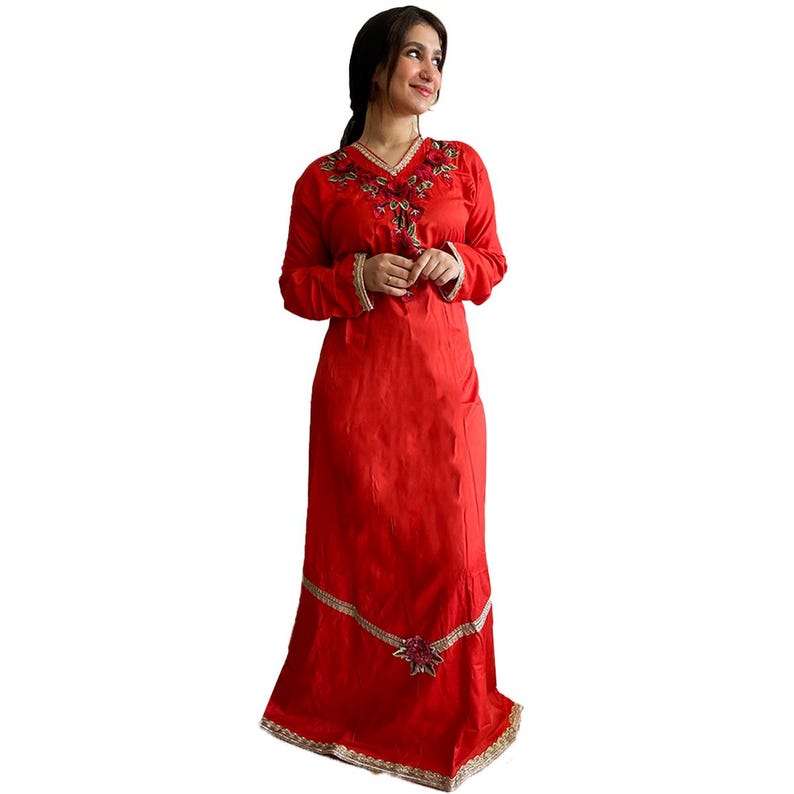 Islamic Egyptian Cotton Arabic Abaya Galabeya Jilbab Dress Muslim ...