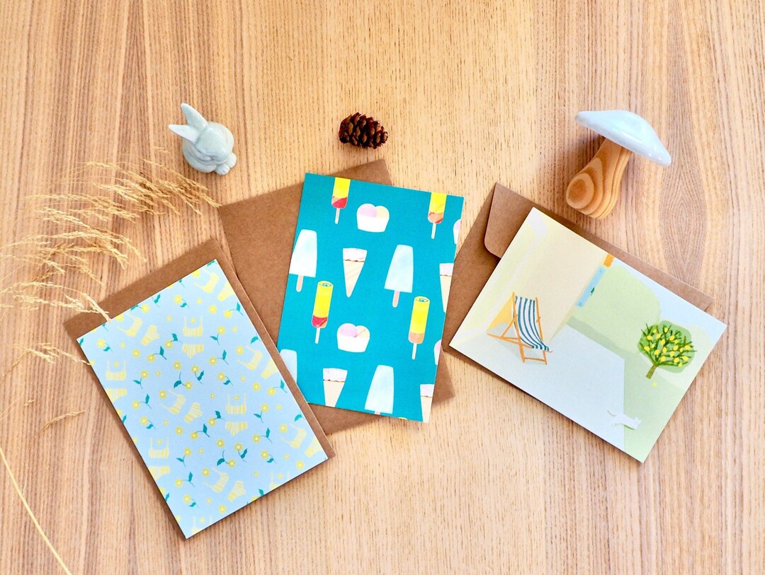 Colorful Postcard Birthday Card Flower Summer Card Lot Happy Pattern ...